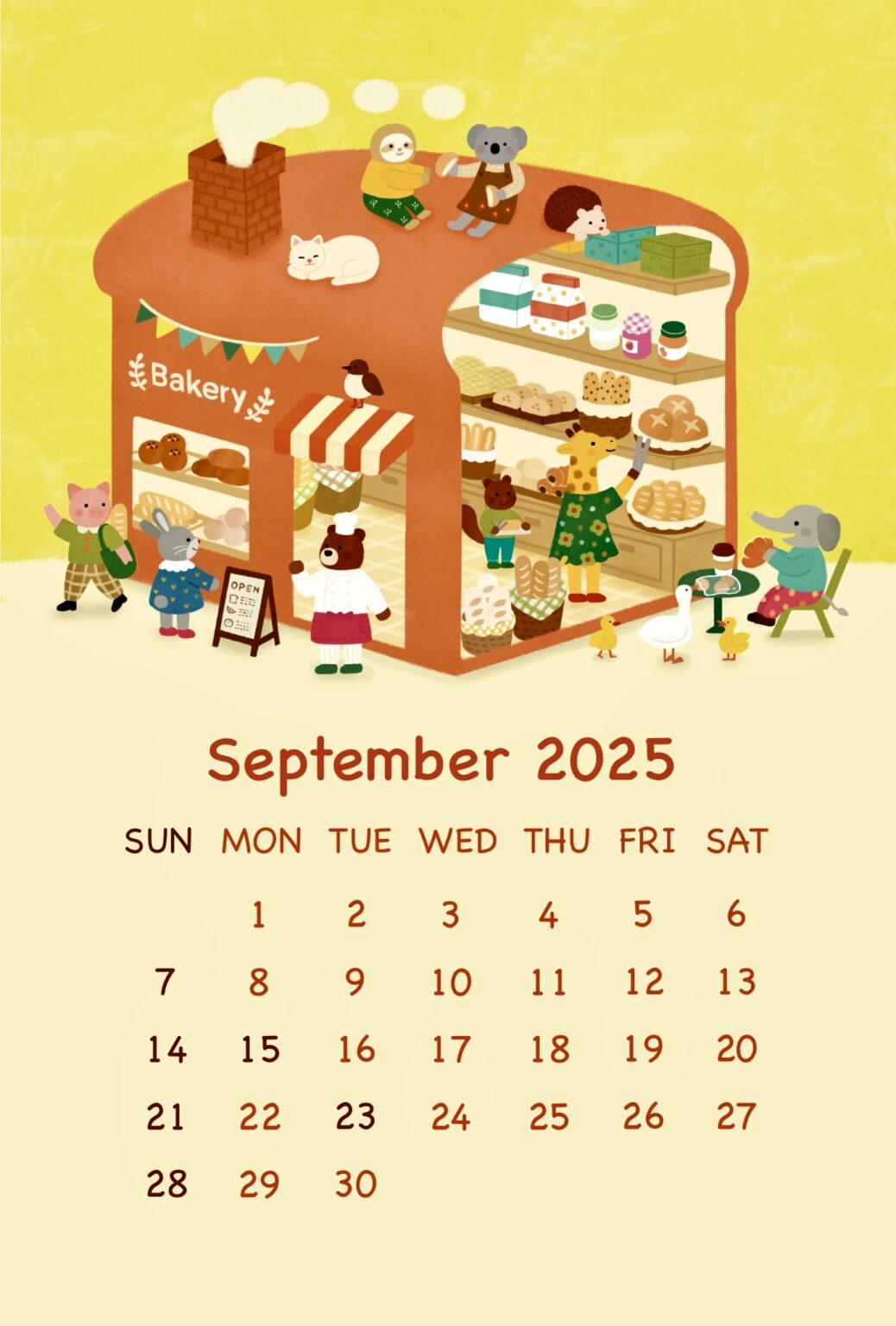 original calendar | みずじのイラストサイト